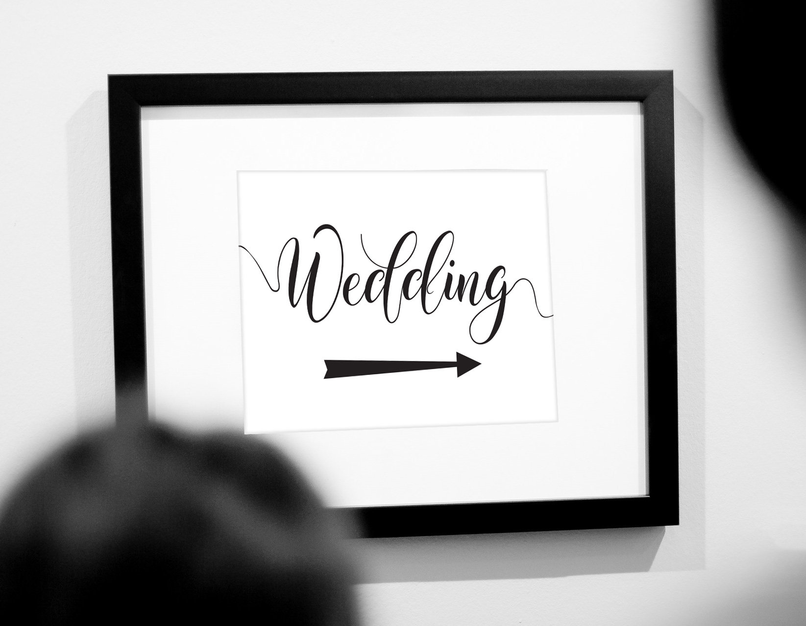 Wedding Directions Sign. Wedding This Way Left & Right Arrows Printable ...