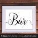 Wedding Bar Sign 'the Bar' Printable Download - Etsy