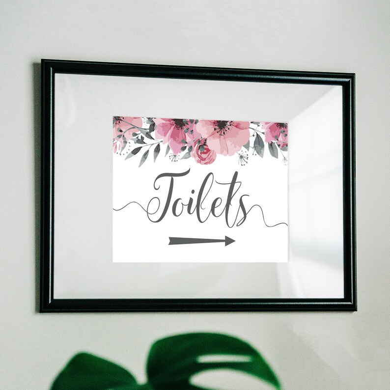 Wedding Toilets Sign. Restroom Directions Left & Right Arrows - Etsy