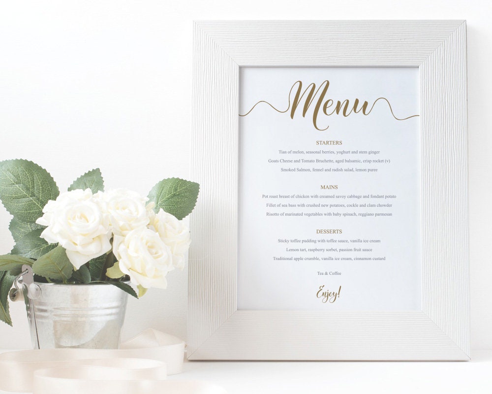 Free wedding menu templates for microsoft word - brandTros