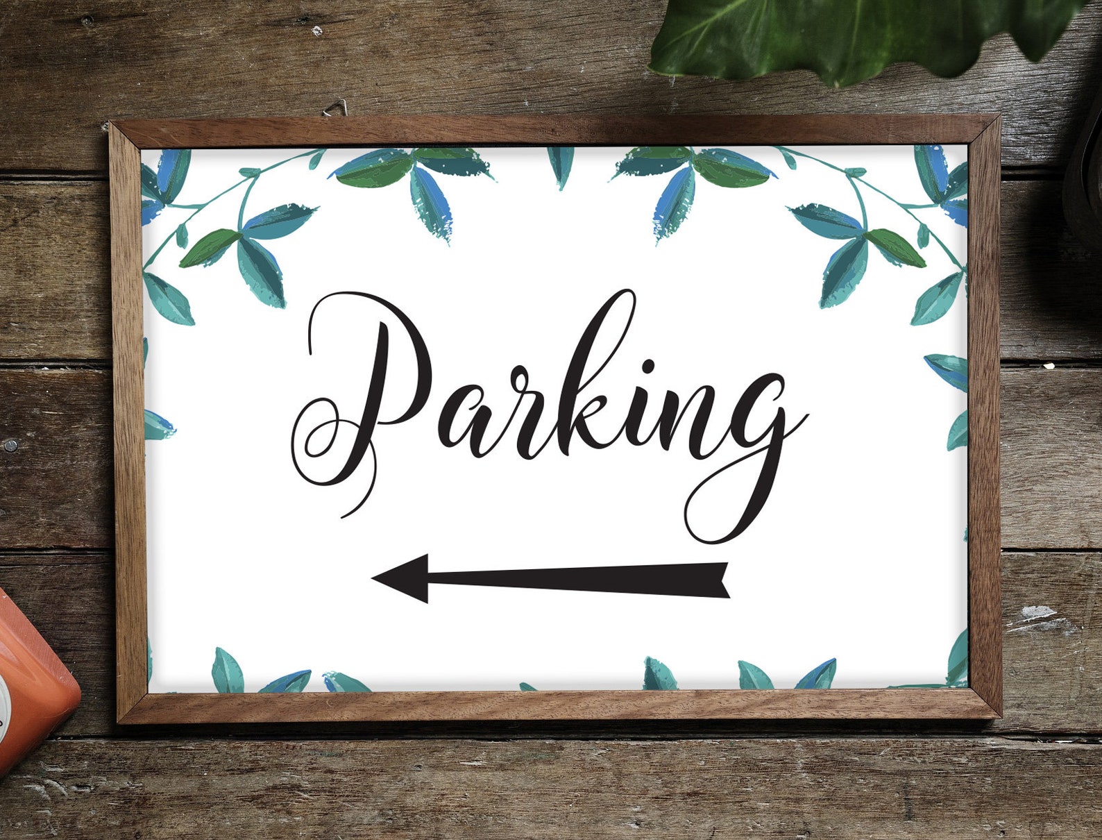 Parking Directions Sign. Wedding Car Park Arrows. Parking Lot Left ...