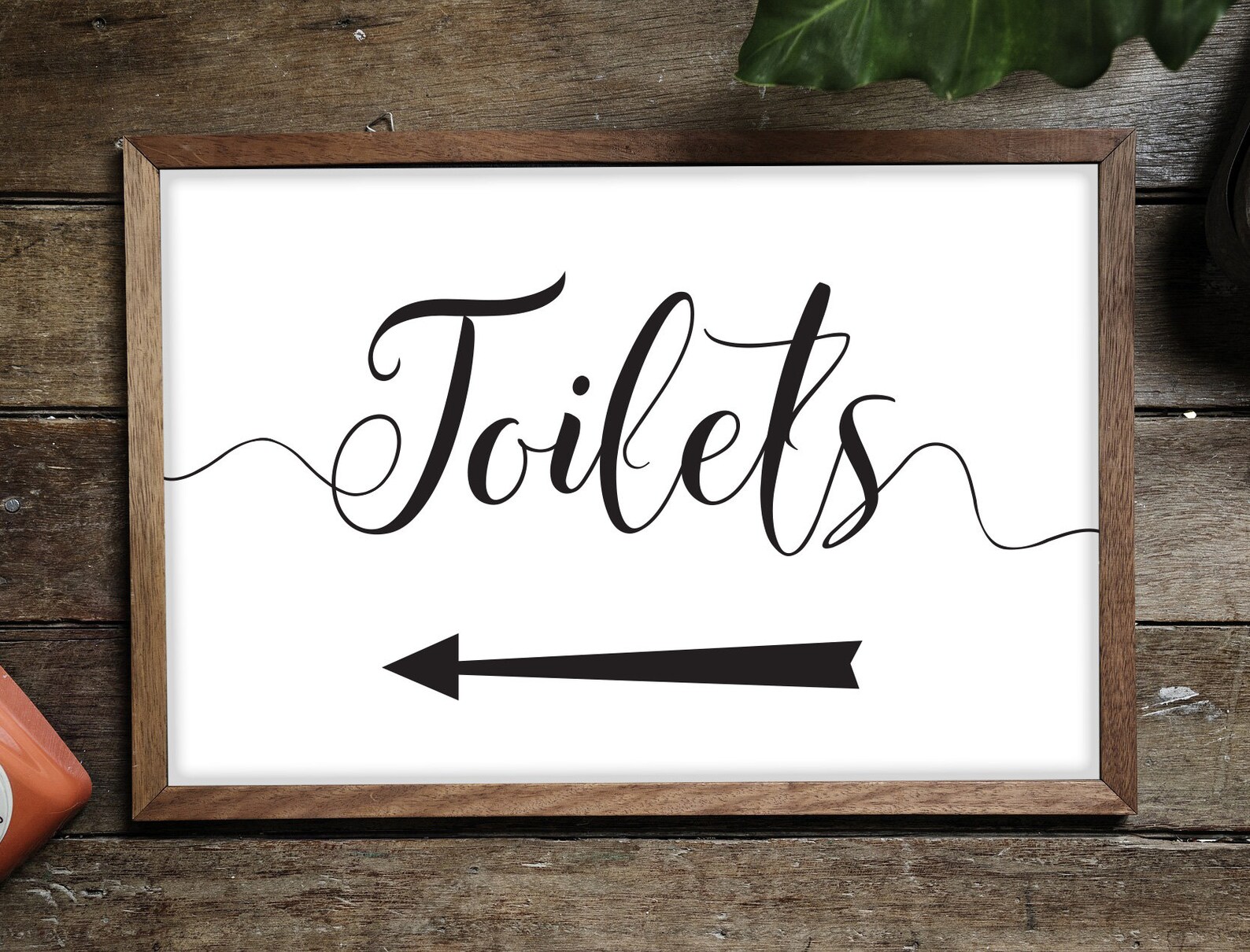 Toilets Sign. Wedding Restroom Directions Left & Right Arrows Printable ...