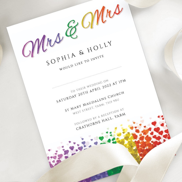 Lgbt Wedding Invitations - Etsy