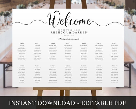 Restaurant Seating Chart Template