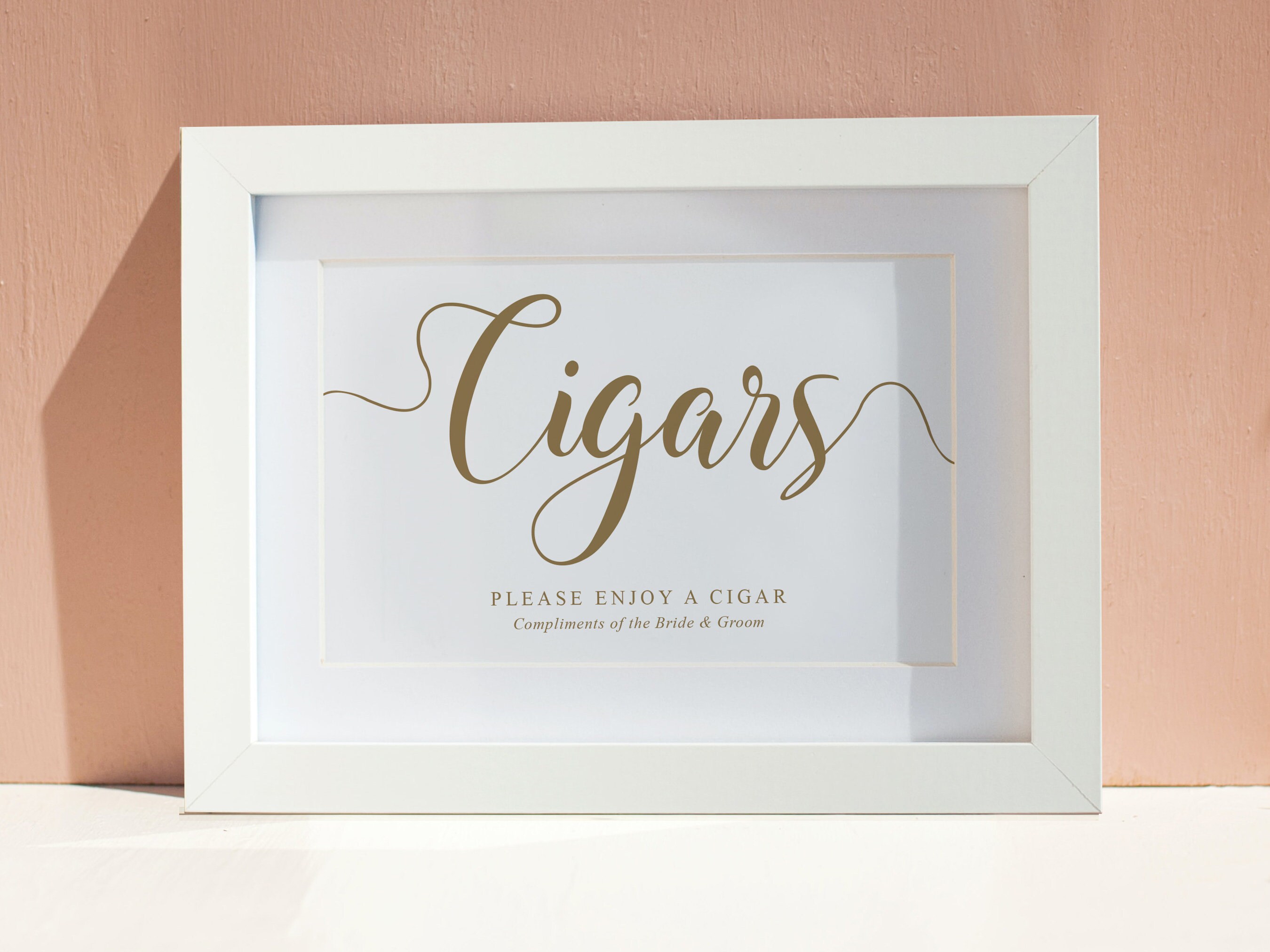 Cigars Sign Gold Wedding Cigar Bar Sign PDF Instant Download - Etsy