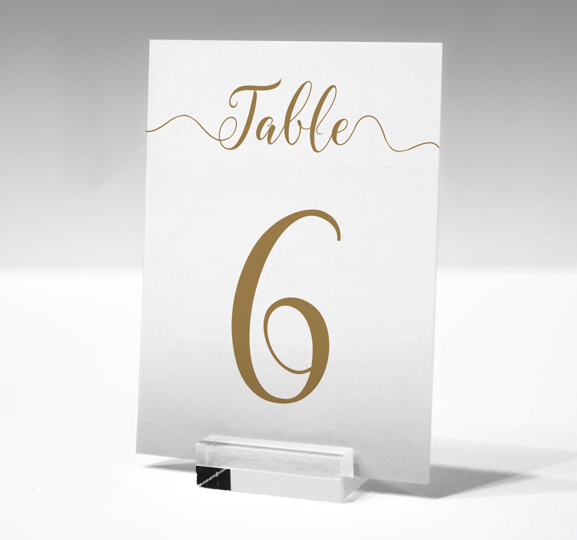 Gold Wedding Table Numbers 5x7 Printable PDF - Etsy