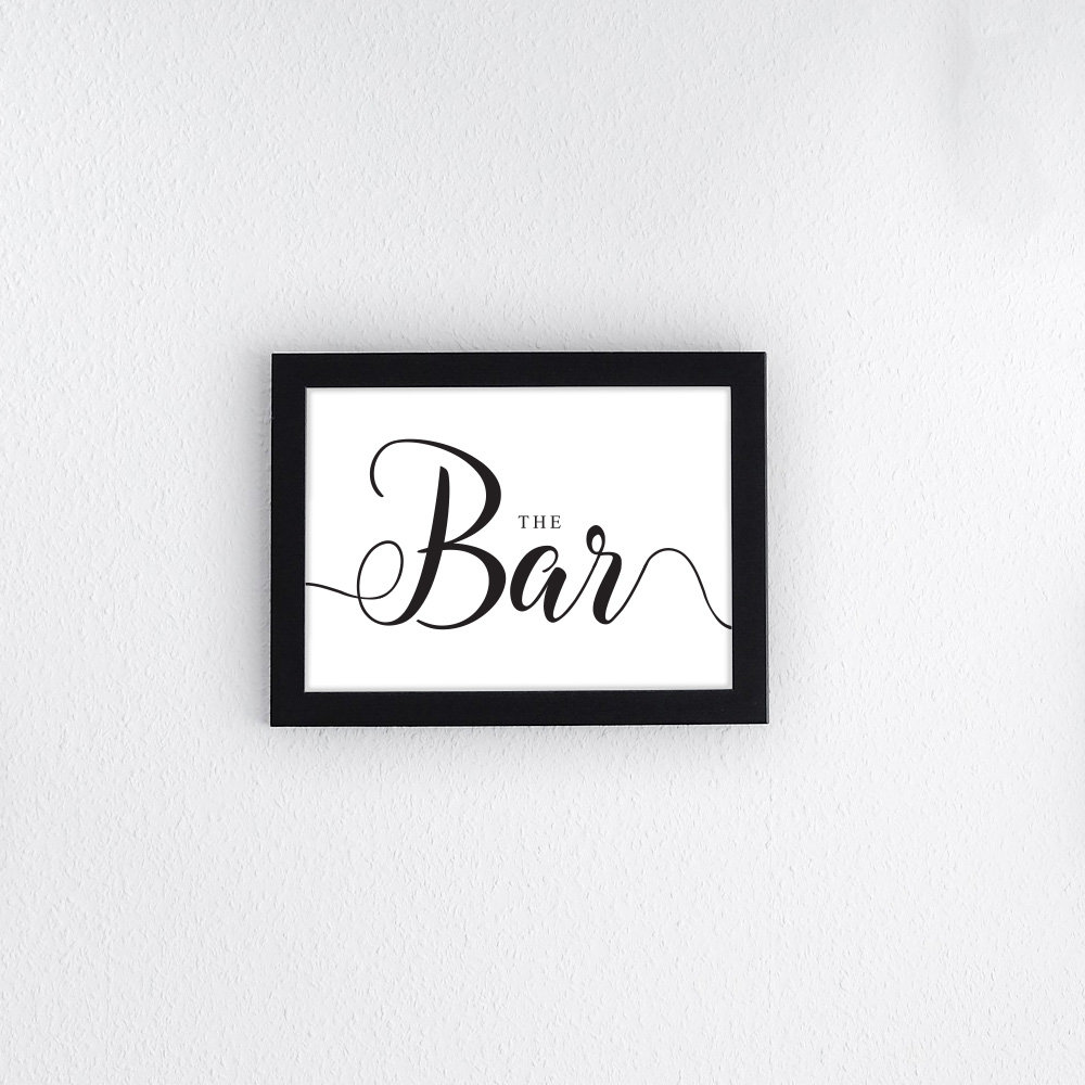 Wedding Bar Sign 'the Bar' Printable Download - Etsy
