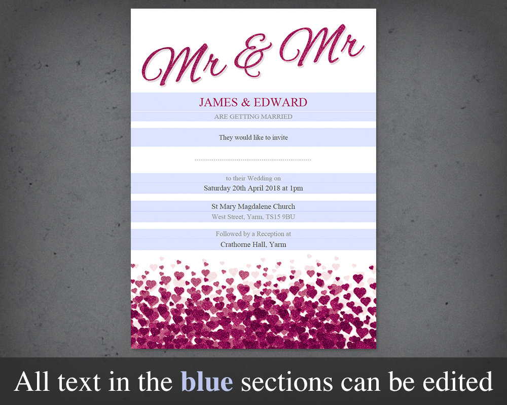 Invitations Paper & Party Supplies Invitations & Announcements Same Sex ...