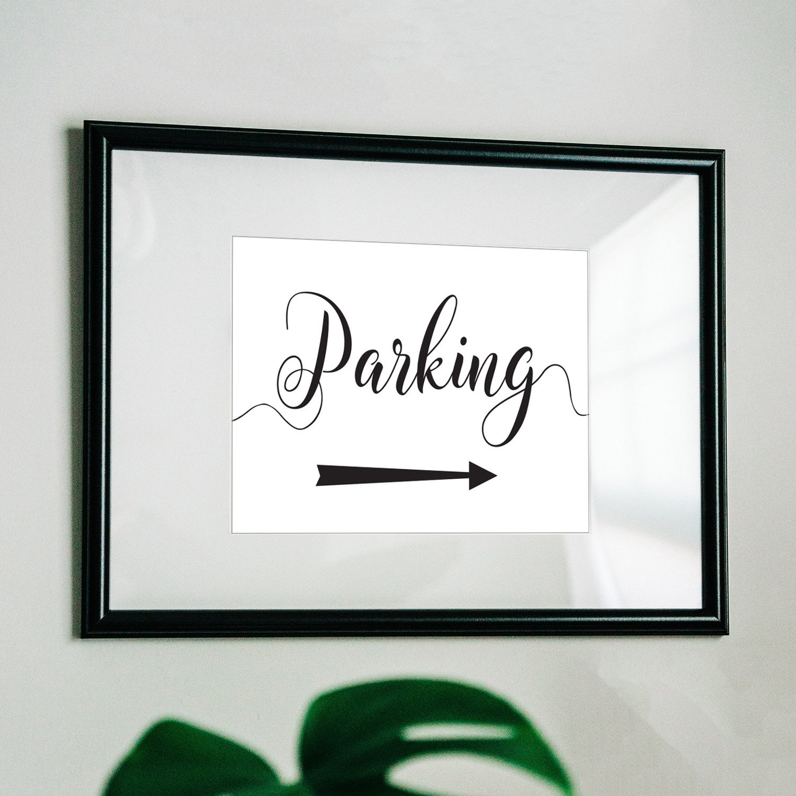 Parking Directions Sign. Wedding Car Park Arrows. Parking Lot Left ...