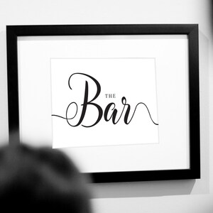 Wedding Bar Sign 'the Bar' Printable Download - Etsy