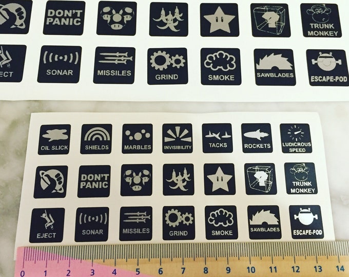 Aesthetic Creations Blank Button Stickers for Car Interior. Novelty VW ...