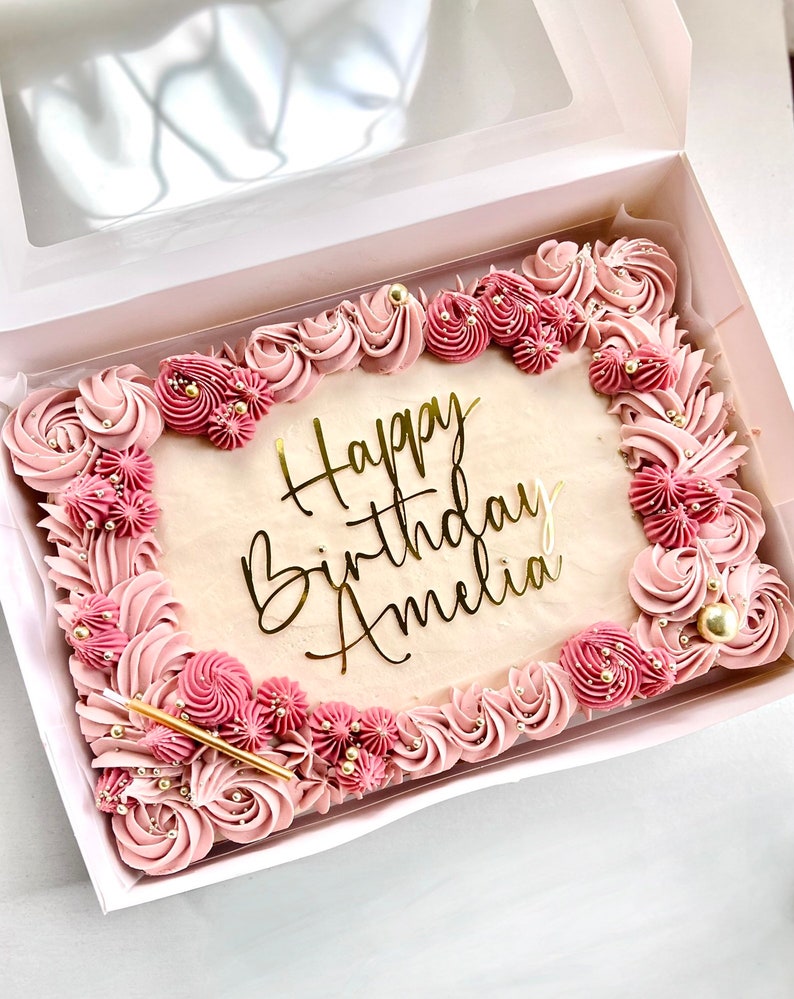 Cake Charm Text Personalised Writing for Sheet Cake Cakes. - Etsy UK