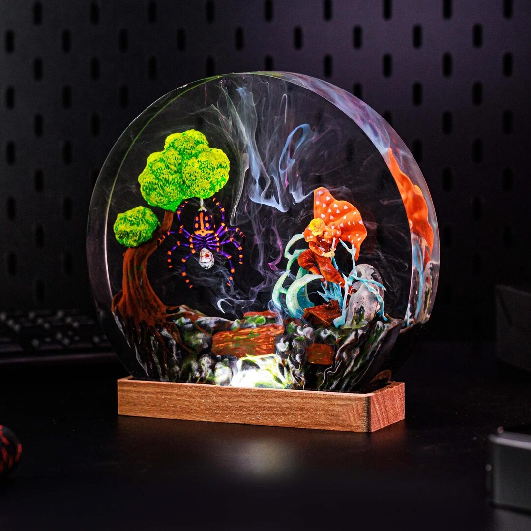 Zenitsu Demon Slayer Resin Lamp – Anime Diorama LED Light for Otaku ...