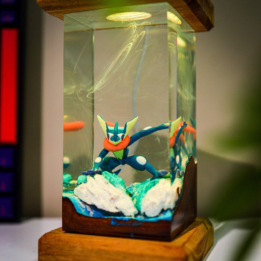 Gre.nin.ja P.OKE.MON Epoxy Lamp Custom P.okem.on Resin Lamp, Resin Wood ...