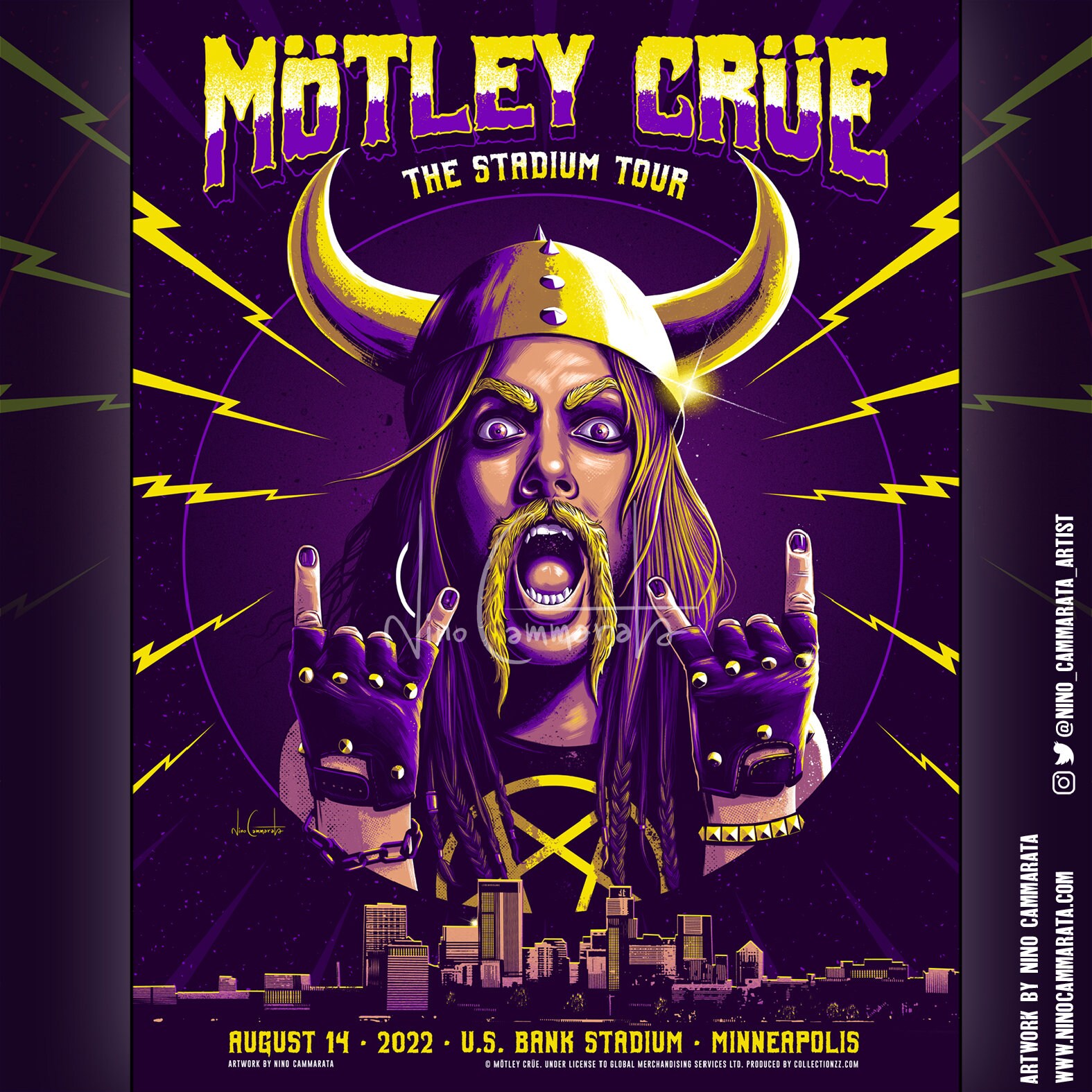 Mötley Crüe's Official Licensed Poster - MINNEAPOLIS - Etsy
