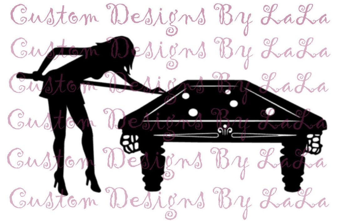 Billiards Chick SVG Girl Shooting Pool Svg Billiards Cutting - Etsy Canada