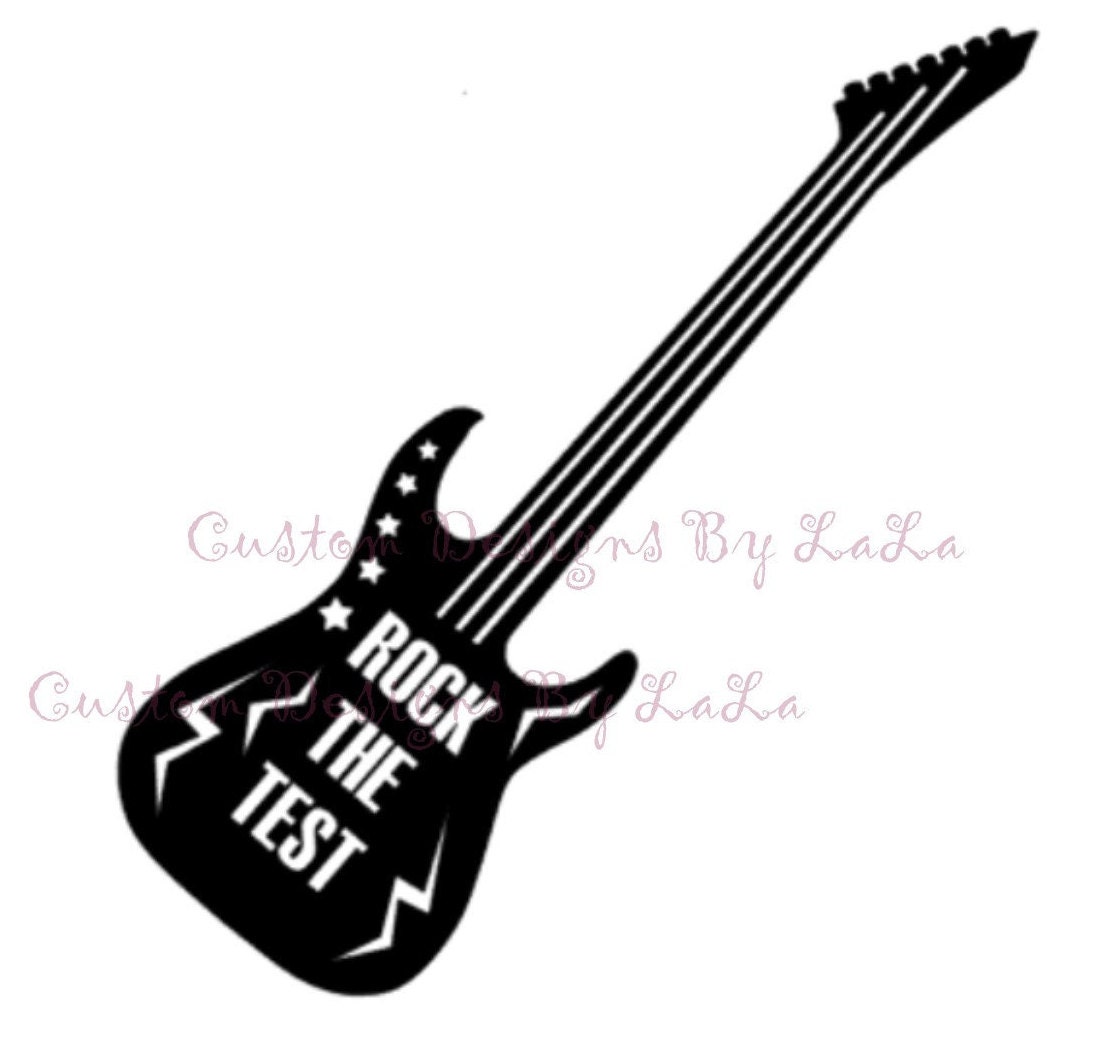 Rock the Test SVG File, Teacher Testing SVG, Teacher Test Cutting File ...