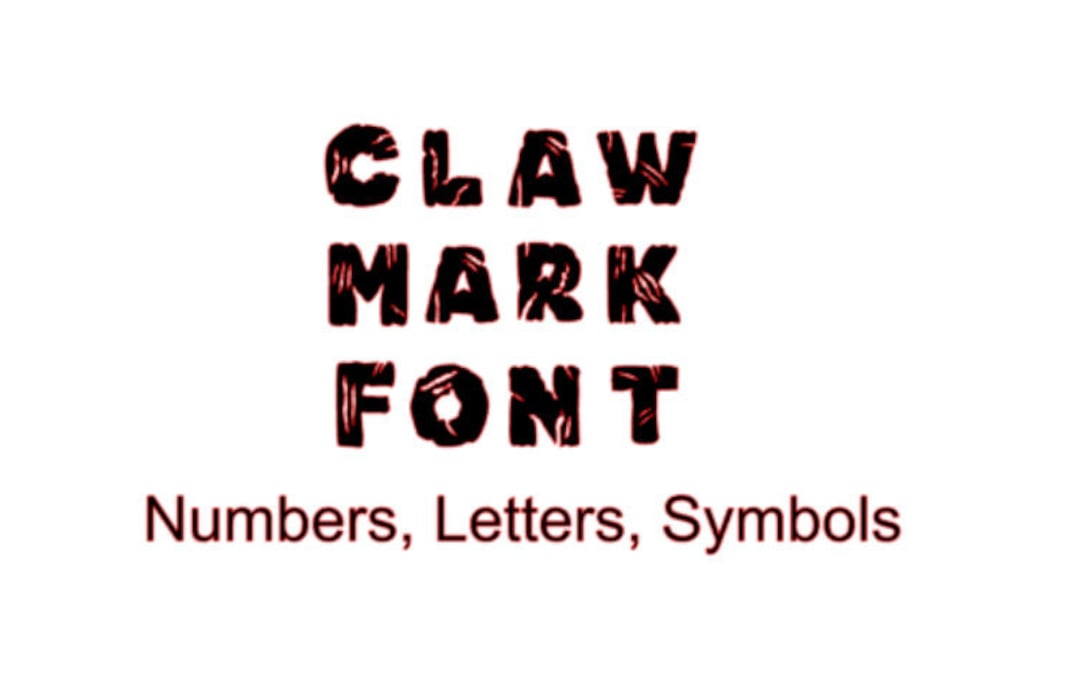 Claw Mark Font SVG, Dinosaur Font SVG, Dino Scratch Font Svg, Wild ...