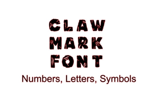 Claw Mark Font SVG Dinosaur Font SVG Dino Scratch Font Svg - Etsy Ireland