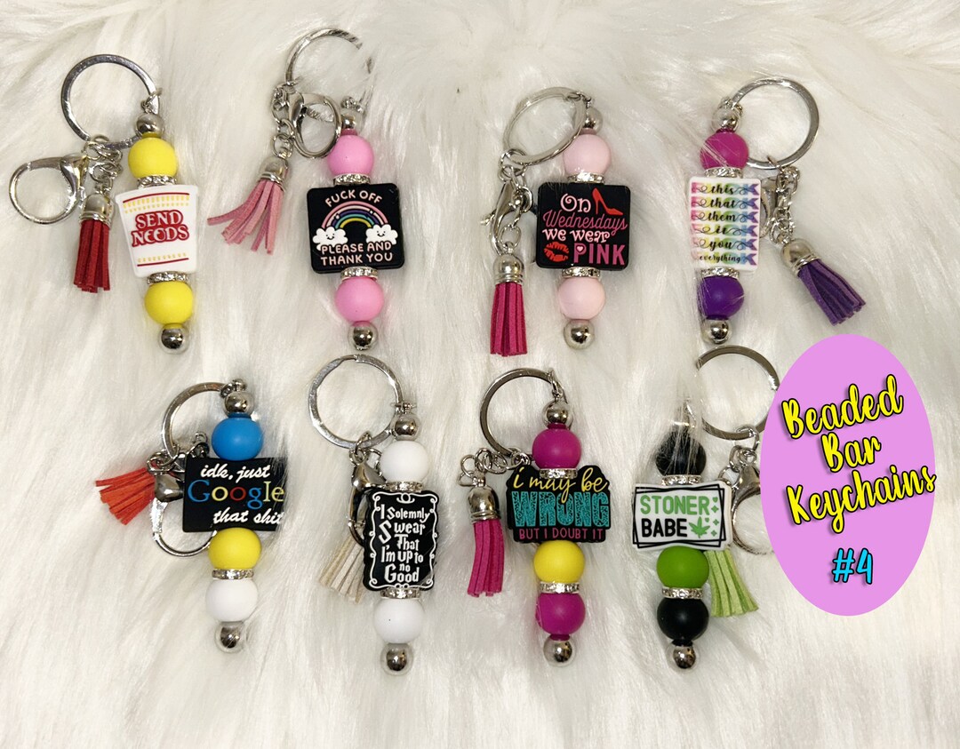 Beaded Bar Keychains - Etsy