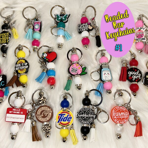 Beaded Keychain - Etsy