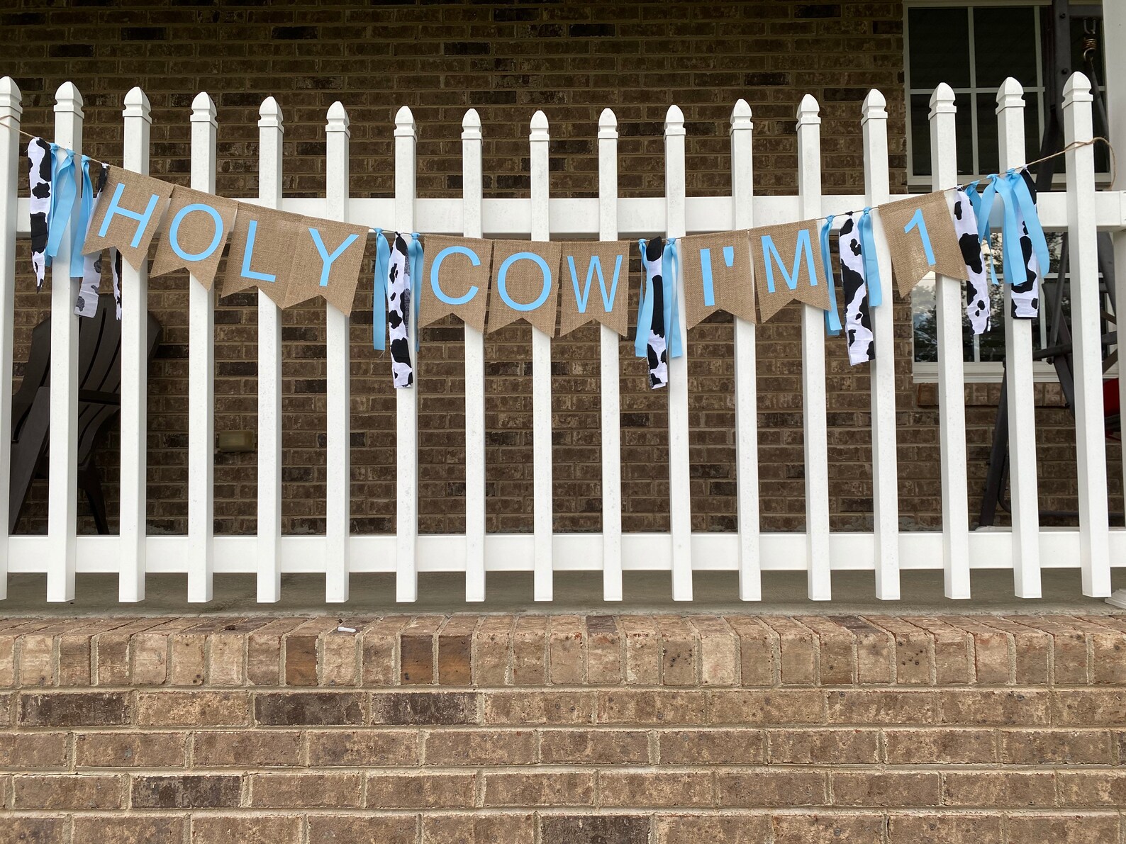 Holy Cow I’m One Birthday Banner for Boy - Etsy