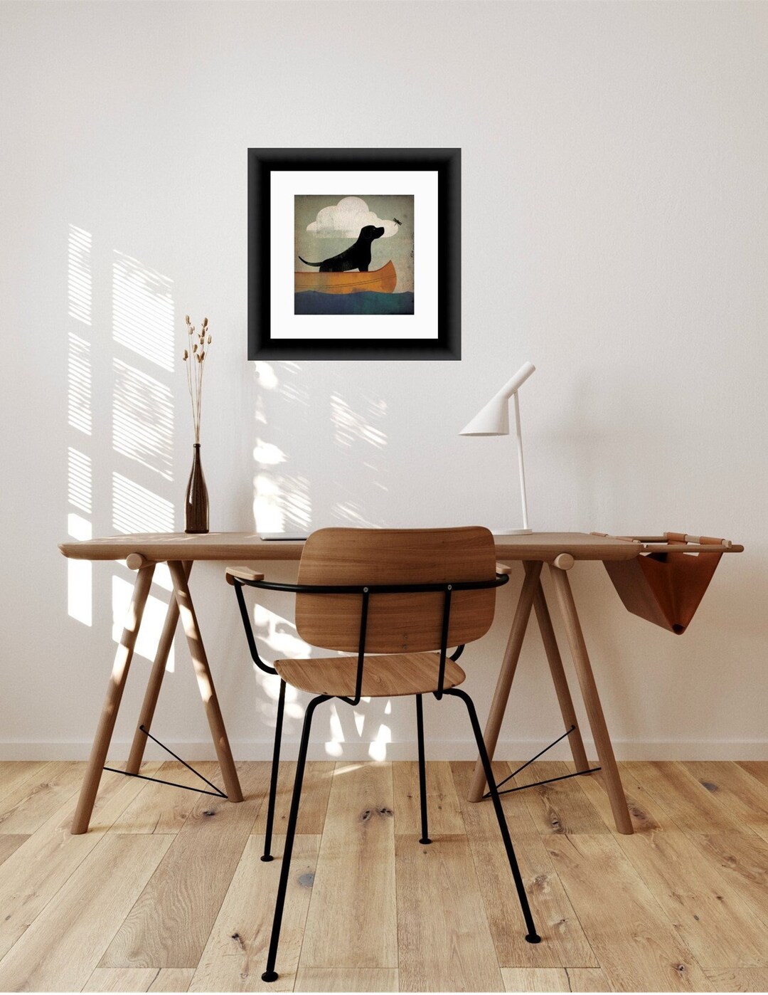 Big Dog Canoe Ride, Fine Art Print, Lake, Canoe Art, Whimsical Wall ...
