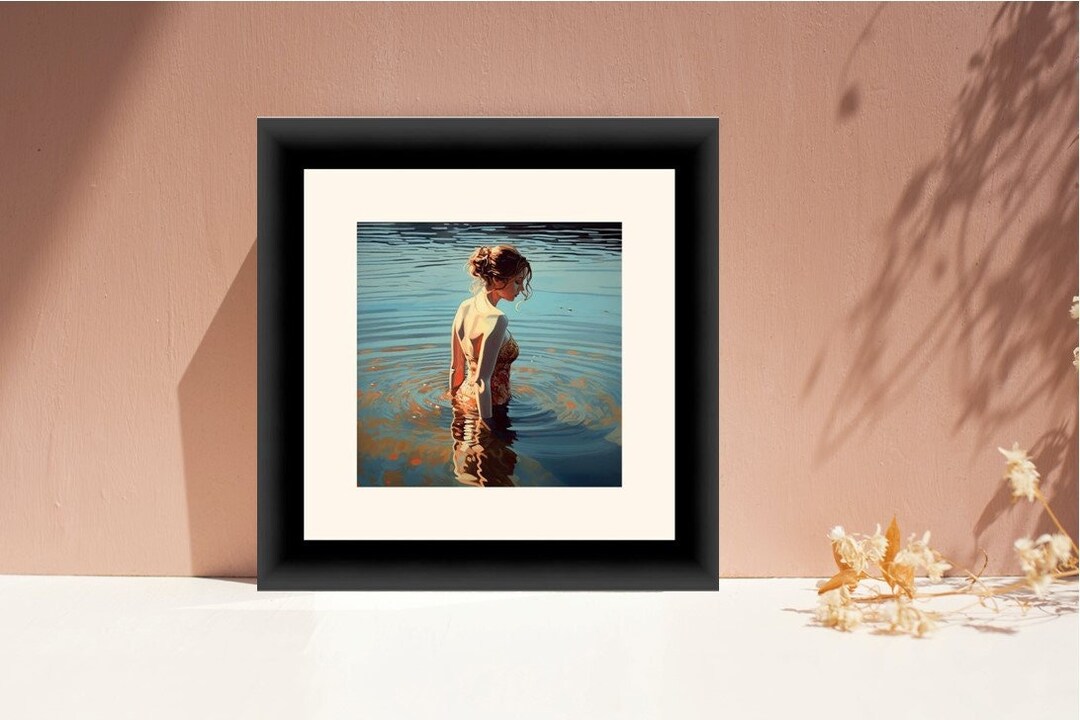 Sun Drenched, Fine Art Print, Lake Scene, Vintage, Retro, Gift for Her, Serene, Wall Art, Home ...