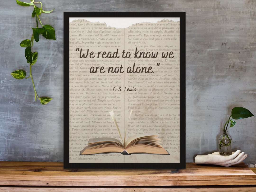 C.S. Lewis Reading Quote Wall Art **DIGITAL DOWNLOAD** - Etsy