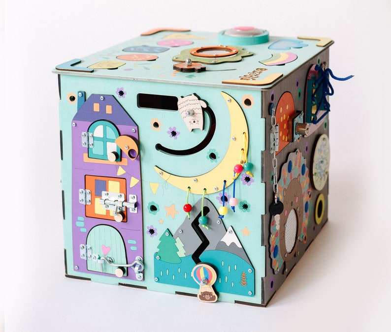 Busy Board Wooden Big Box Toy for Toddlers is a Smart Educational Toys ...