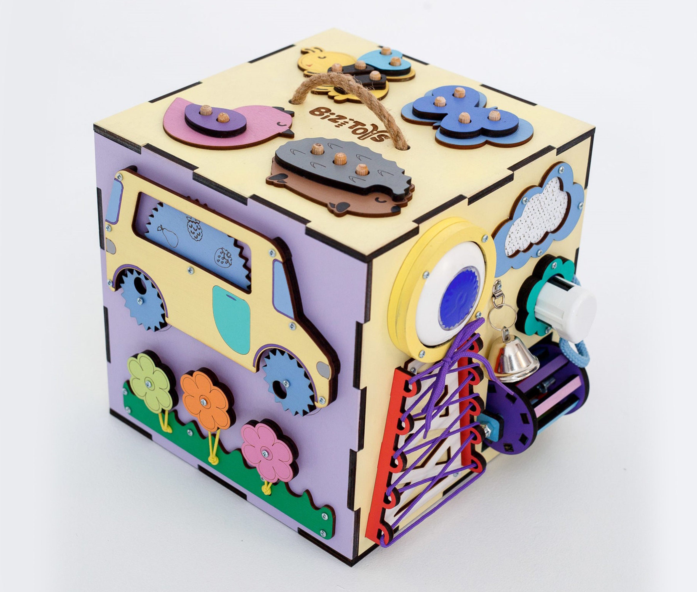 Busy Board Box Wooden Modern Toy for Educational - Etsy