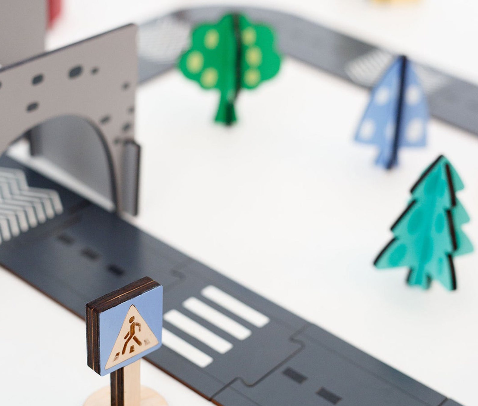 Busy Toy Wooden Road Track Puzzle for Toddler. Smart Educational ...