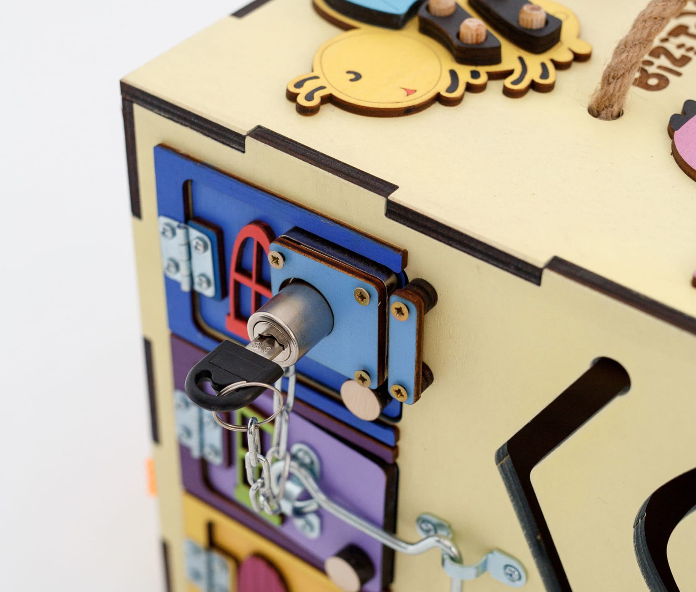 Busy Board Box Wooden Modern Toy for Educational - Etsy