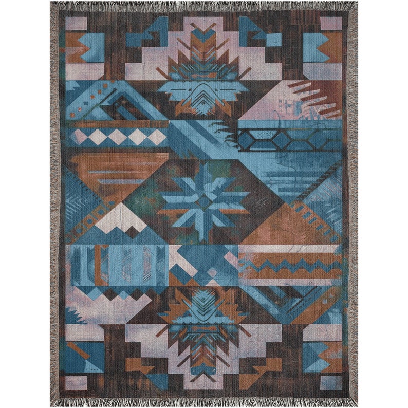 Navajo Woven Blanket, Native American Blanket, Southwestern Blanket ...