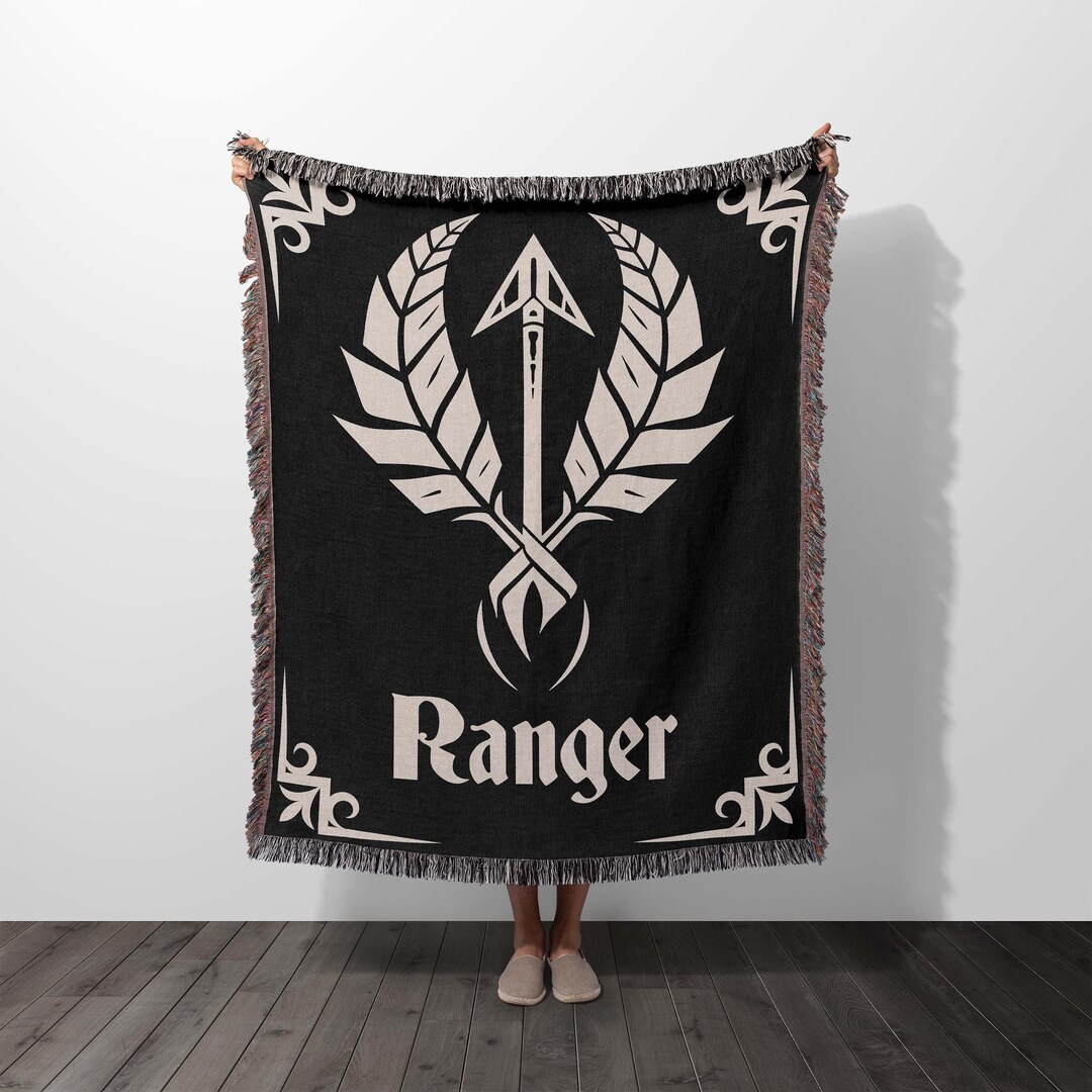 Dnd Ranger Class Woven Blanket, Tabletop Gamer Gift, Dnd Throw Blanket ...