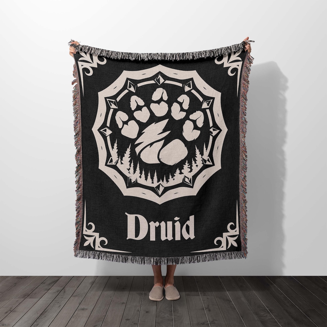 Dnd Druid Class Woven Blanket, Dungeon Master or Player Gift, Dnd Throw ...