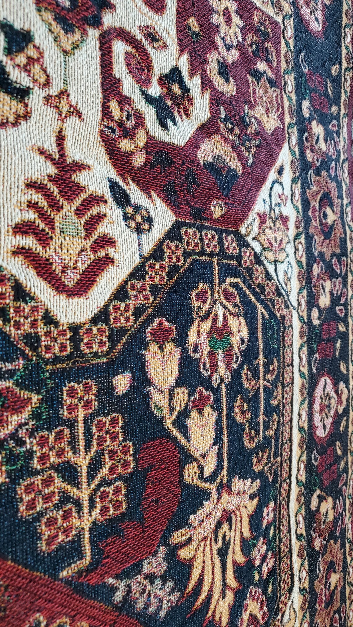 Persian Rug Style Woven Blanket Arabesque Pattern Throw - Etsy