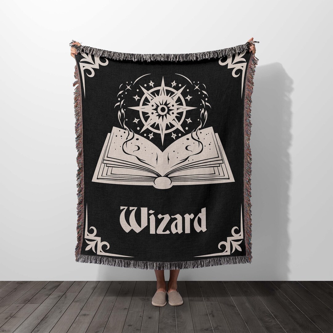 Dnd Wizard Class Woven Blanket, Tabletop Gamer Gift - Etsy