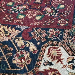Woven Persian Style Blanket, Arabesque Cotton Throw, Middle Eastern ...