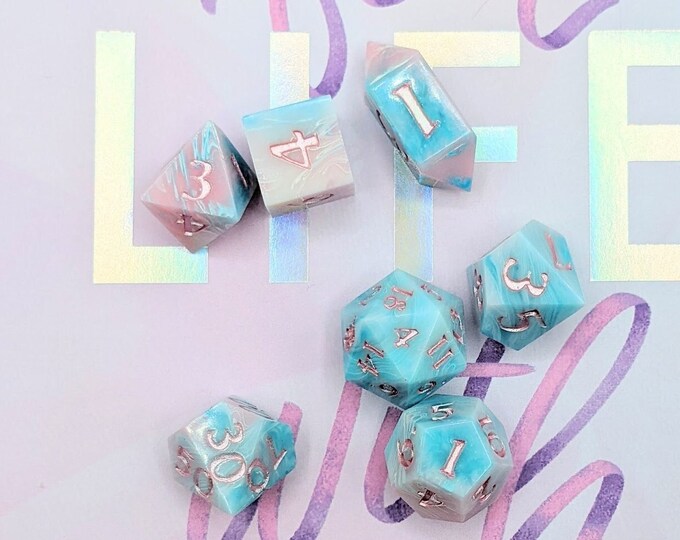 Trans Pride Dice Custom Dnd Dice Handmade Dice Custom Dice - Etsy