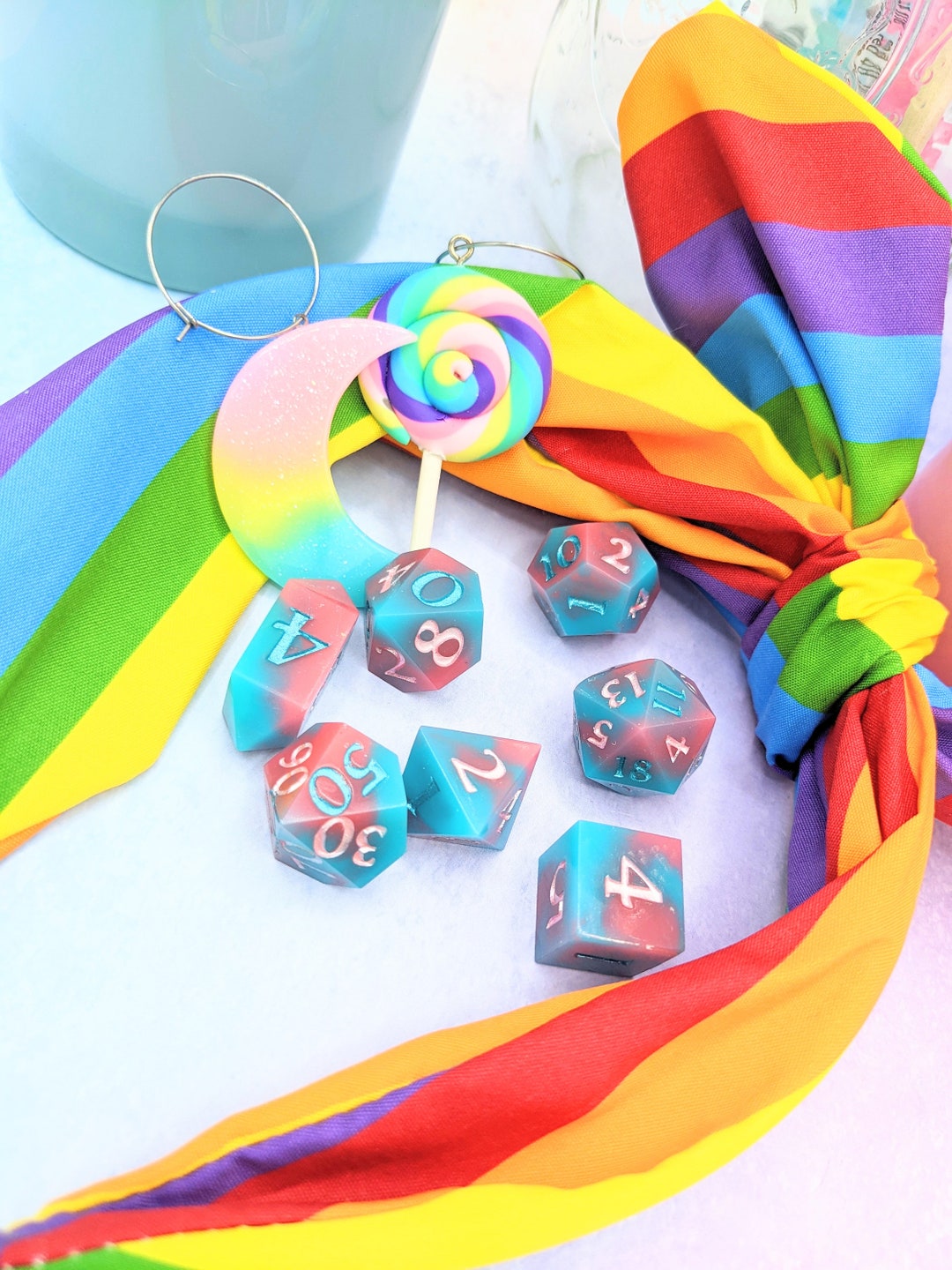 Ring Pop Dice, Custom Dnd Dice, Handmade Dice, Custom Dice Set ...