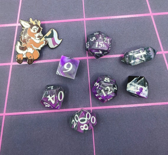 Asexual Pride Dice Custom Dnd Dice Handmade Dice Custom - Etsy