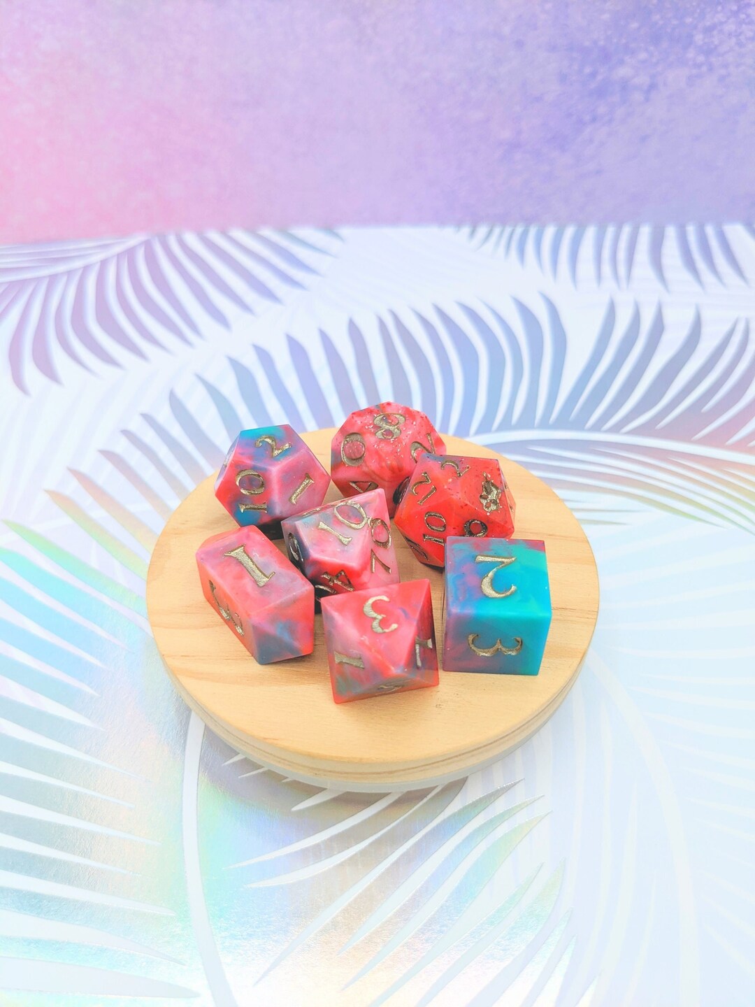 Melted Sorbet With Sprinkles Dice, Custom Dnd Dice, Handmade Dice ...