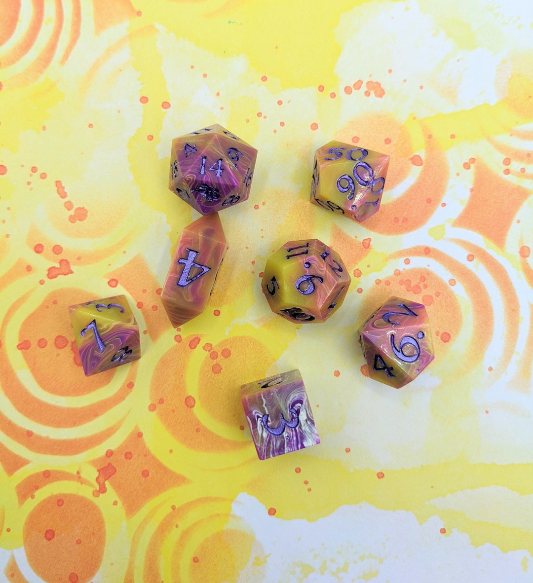 Intersex Pride Dice, Custom Dnd Dice, Handmade Dice, Custom Dice Set ...