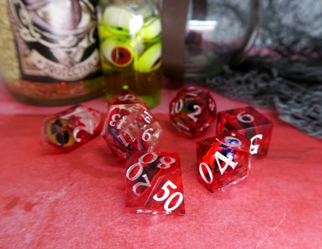 Eyeball Dice, Custom Dnd Dice, Handmade Dice, Custom Dice Set, Dungeons ...