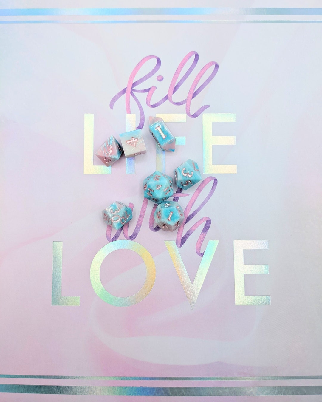 Trans Pride Dice, Custom Dnd Dice, Handmade Dice, Custom Dice Set ...