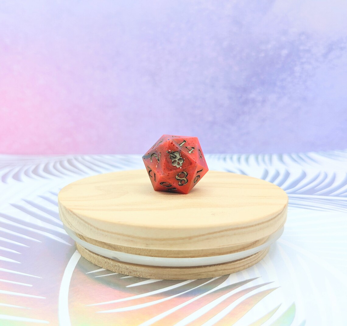 Melted Sorbet With Sprinkles Dice, Custom Dnd Dice, Handmade Dice ...