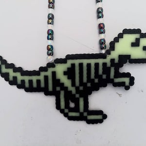 Custom Dinosaur Squad Kandi Perler Necklace - Etsy