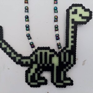 Custom Dinosaur Squad Kandi Perler Necklace - Etsy