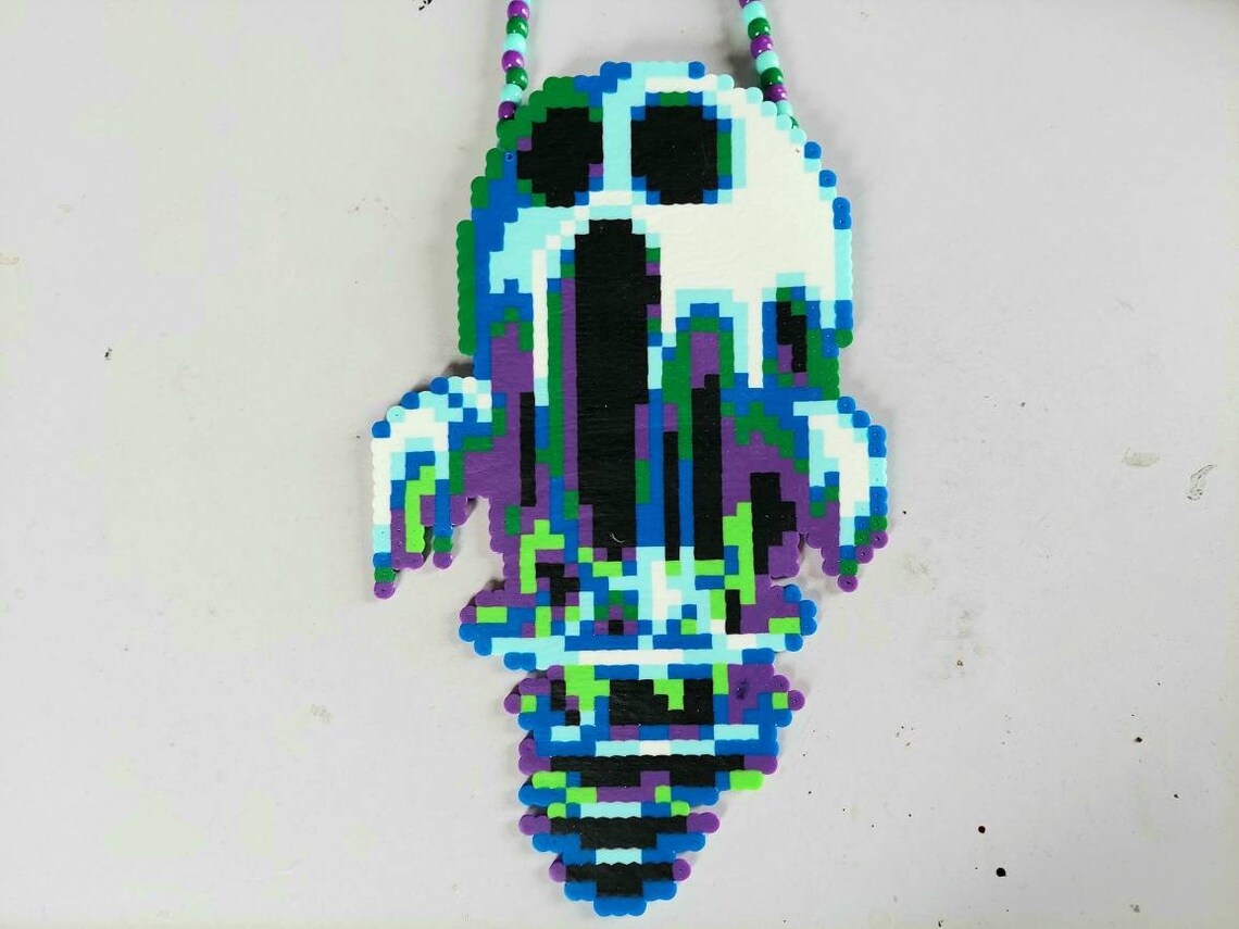 Custom Ghost Kandi Necklace - Etsy